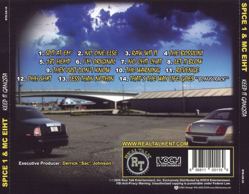 Spice 1 & MC Eiht - Keep It Gangsta (CD) | RAPSOURCE.NET